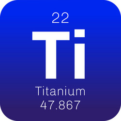 Periodic table element titanium icon Royalty Free Vector