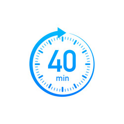 40 minutes stopwatch icon stopwatch Royalty Free Vector