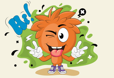 Cartoon cheerful boy Royalty Free Vector Image