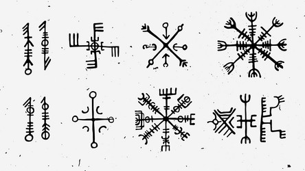 Runes alphabet - elder futhark design Royalty Free Vector