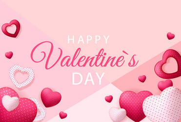 Happy valentines day card with heart music notes Vector Image