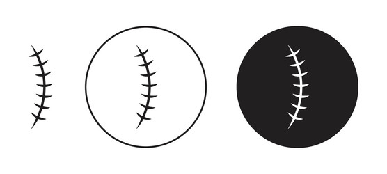 Scar icon set suture stitch keloid wound healing Vector Image