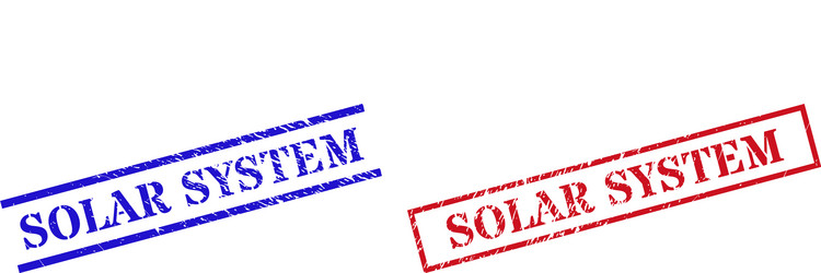 Solar grunge rubber stamp seals with rectangle Vector Image