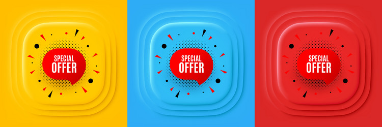 Special offer banner discount sticker shape Vector Image