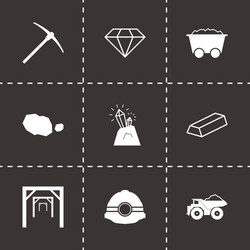 Mining infographic set Royalty Free Vector Image