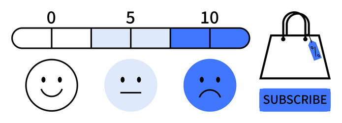 Customer satisfaction rating scale with emotions Vector Image