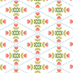 Scandinavian floral seamless pattern Royalty Free Vector