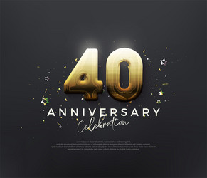 Modern number for 40th anniversary celebration Vector Image