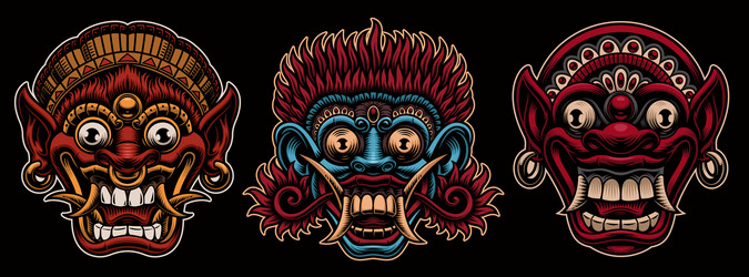 A typical indonesian mask Royalty Free Vector Image