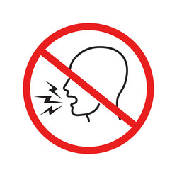 Do not shout sign Royalty Free Vector Image - VectorStock