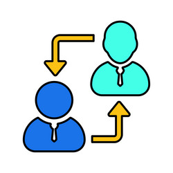 Employee change icon Royalty Free Vector Image