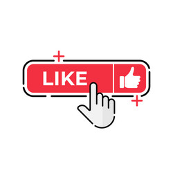 Like button icon for social media thumbs up icon Vector Image