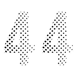 Number 4 logo logotype design Royalty Free Vector Image