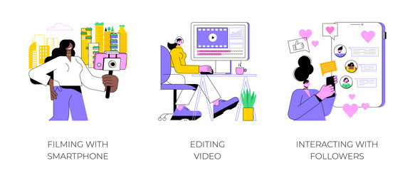 Like and subscribe isolated cartoon Royalty Free Vector