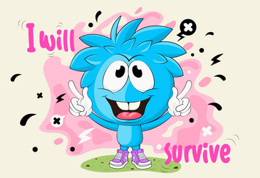 Cartoon cheerful boy Royalty Free Vector Image