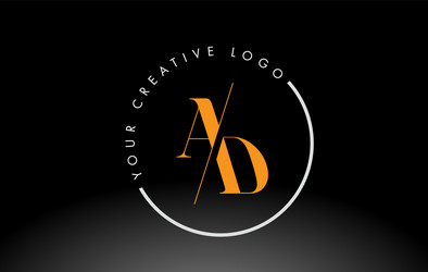 Ad a d swoosh letter logo design with modern Vector Image