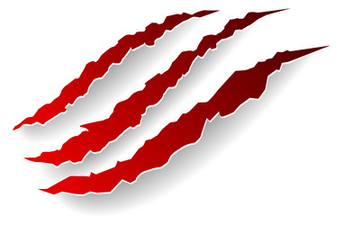 Slash cut scratches realistic monster claw marks Vector Image