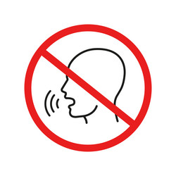 Do not shout sign Royalty Free Vector Image - VectorStock