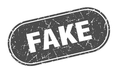 Fake news stamp label round grunge sign Royalty Free Vector