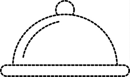 Food cover dish serving restaurant menu Royalty Free Vector