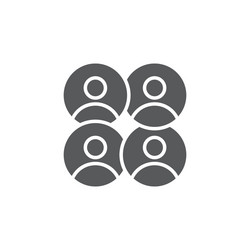 Group four people symbol isolated on white Vector Image