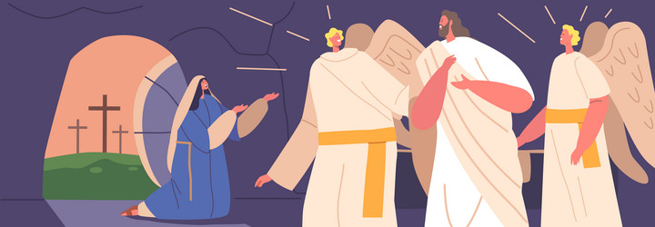 Maria magdalena character encountered jesus Vector Image