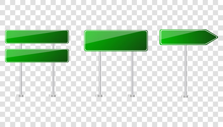 Road green traffic sign Royalty Free Vector Image