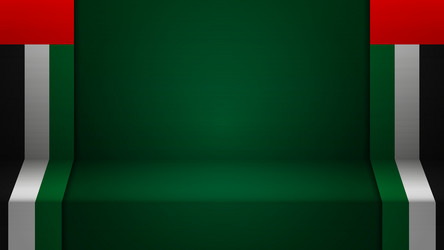 3d background with flag of eau Royalty Free Vector Image