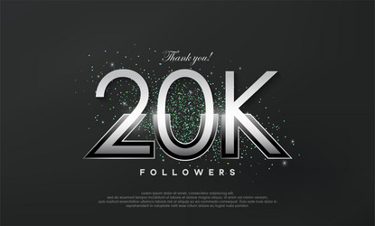 Silver metallic thank you so much for 10k Vector Image