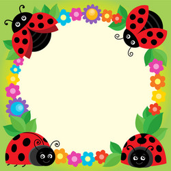 Frame with bugs theme 1 Royalty Free Vector Image