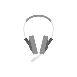 Headset - headphones with microphone 3d realistic Vector Image