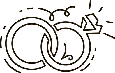 Line Icon Two Rings Together Wedding Vector Images (83)