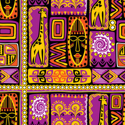 Afrikan pattern seamless Royalty Free Vector Image