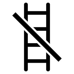 Do not use ladders symbol Royalty Free Vector Image