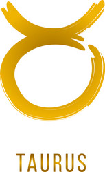 Taurus glitter shine zodiac sign Royalty Free Vector Image