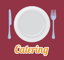 Catering related icons emblem Royalty Free Vector Image