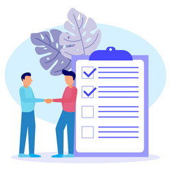 Graphic cartoon character of checklist Royalty Free Vector