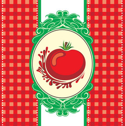 Tomato menu board Royalty Free Vector Image - VectorStock