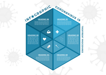 Infographic hexagon design for medical Royalty Free Vector