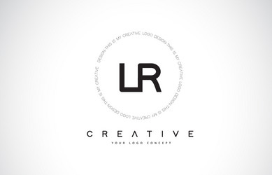 Lr l r letter logo with lines design and purple Vector Image