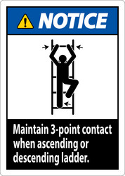 Notice maintain 3 point contact when ascending Vector Image