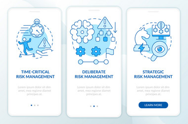 Time-critical risk management light blue concept Vector Image