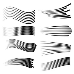 Horizontal speed motion lines fast line Royalty Free Vector