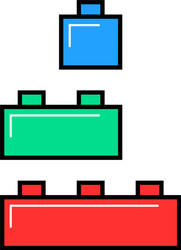 Plastic building block toy construction elements Vector Image