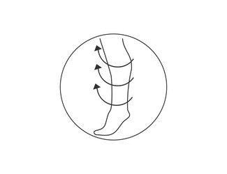 Compression leg icon Royalty Free Vector Image