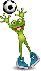 Frog football player Royalty Free Vector Image