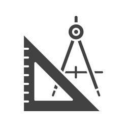 Geometry tools icon image Royalty Free Vector Image