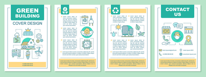 Climate change brochure template layout Royalty Free Vector