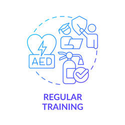 Quarterly and early training blue gradient Vector Image