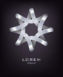 Tribal symbol in eight pointed star form Vector Image